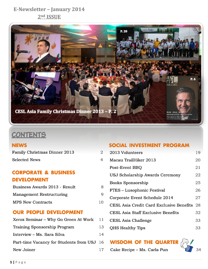 CESL Asia E-Newsletter - 2nd ISSUE (English)